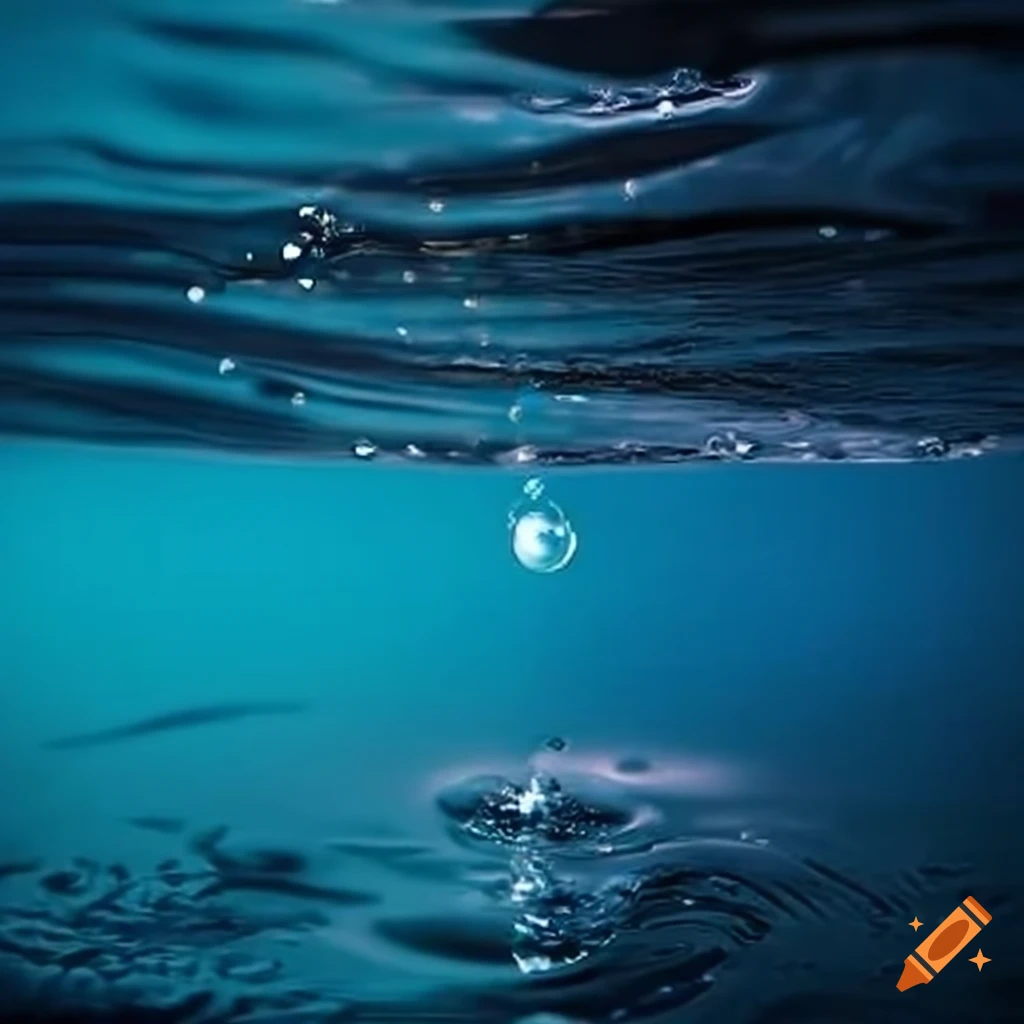 Endless water world with a show above the water on Craiyon