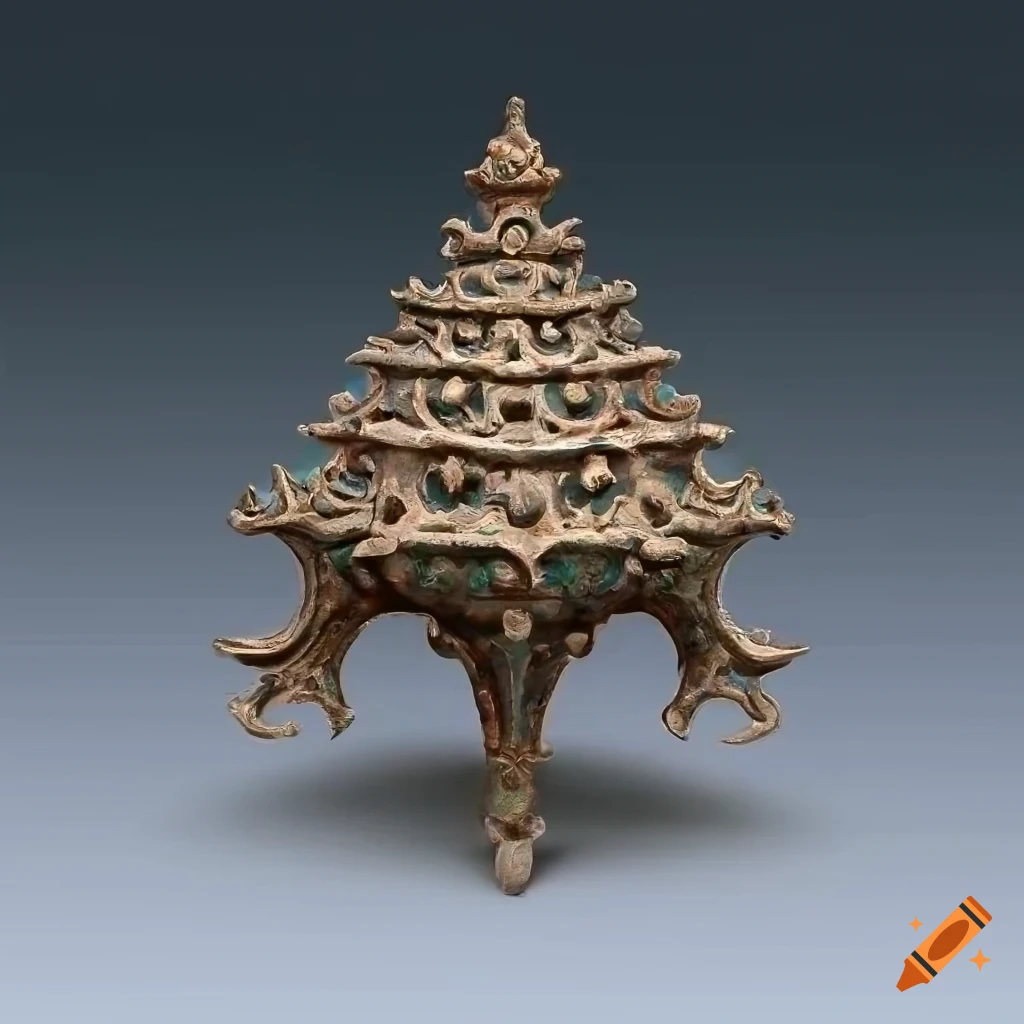 Xia dynasty ritual bronze artifact with intricate designs on Craiyon