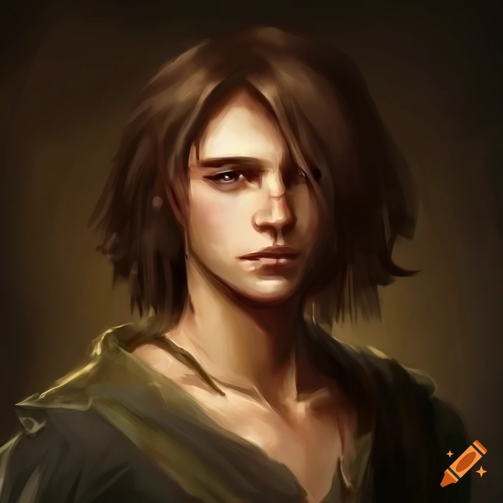 Fantasy portrait of a young man character on Craiyon