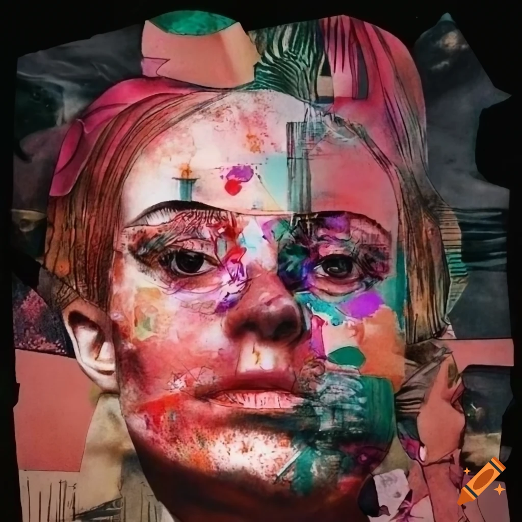 Collage using photorealistic images of women with Dada and surrealist ...