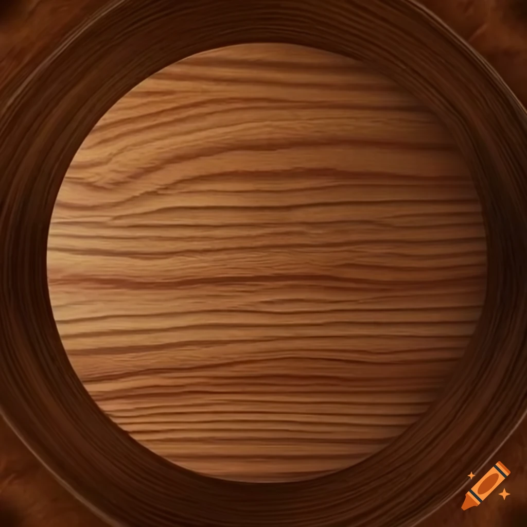 Smooth, high definition image of rich wood grain disk on Craiyon