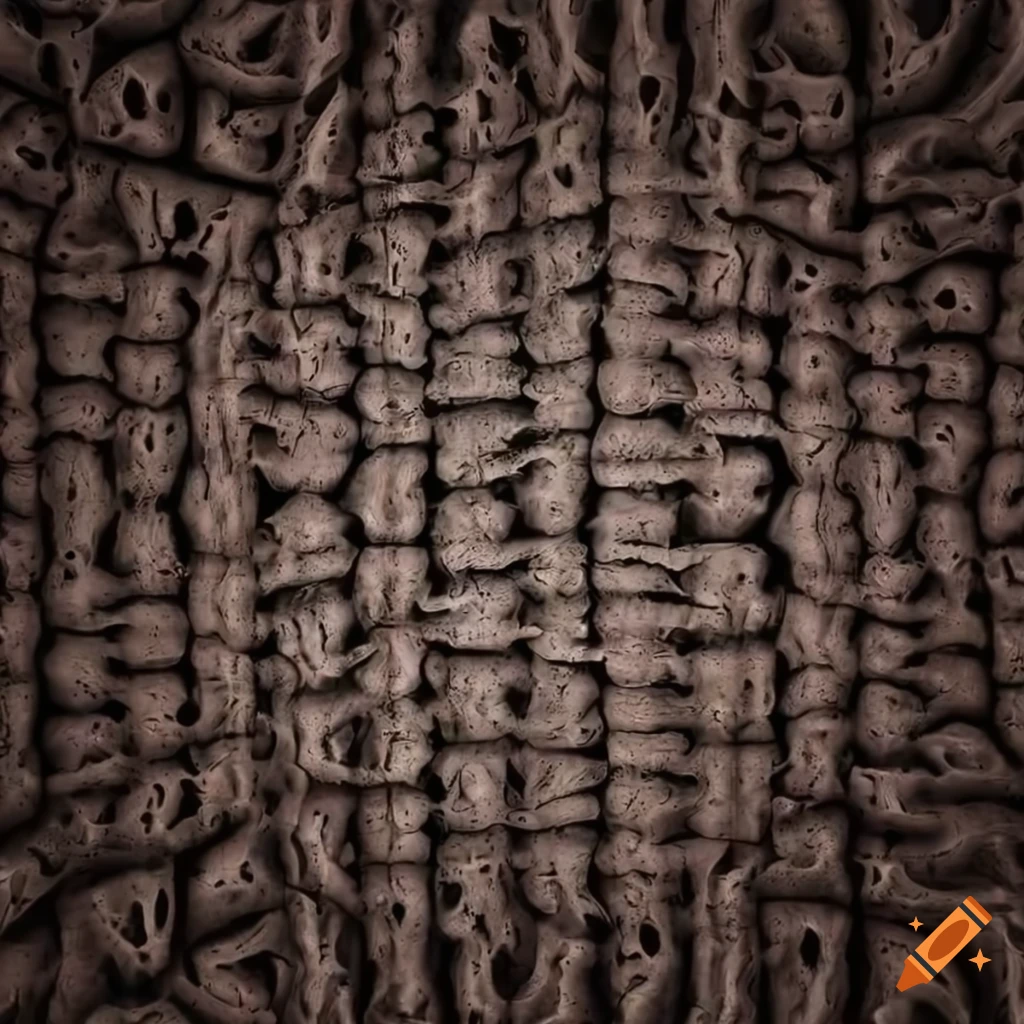 Detailed and intricate interconnected bone fragment wall texture for ...