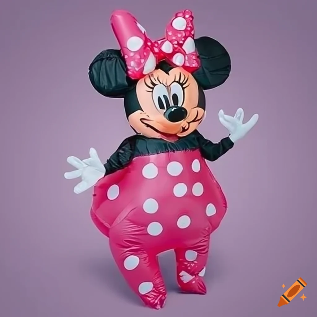 Inflatable minnie mouse costume on Craiyon
