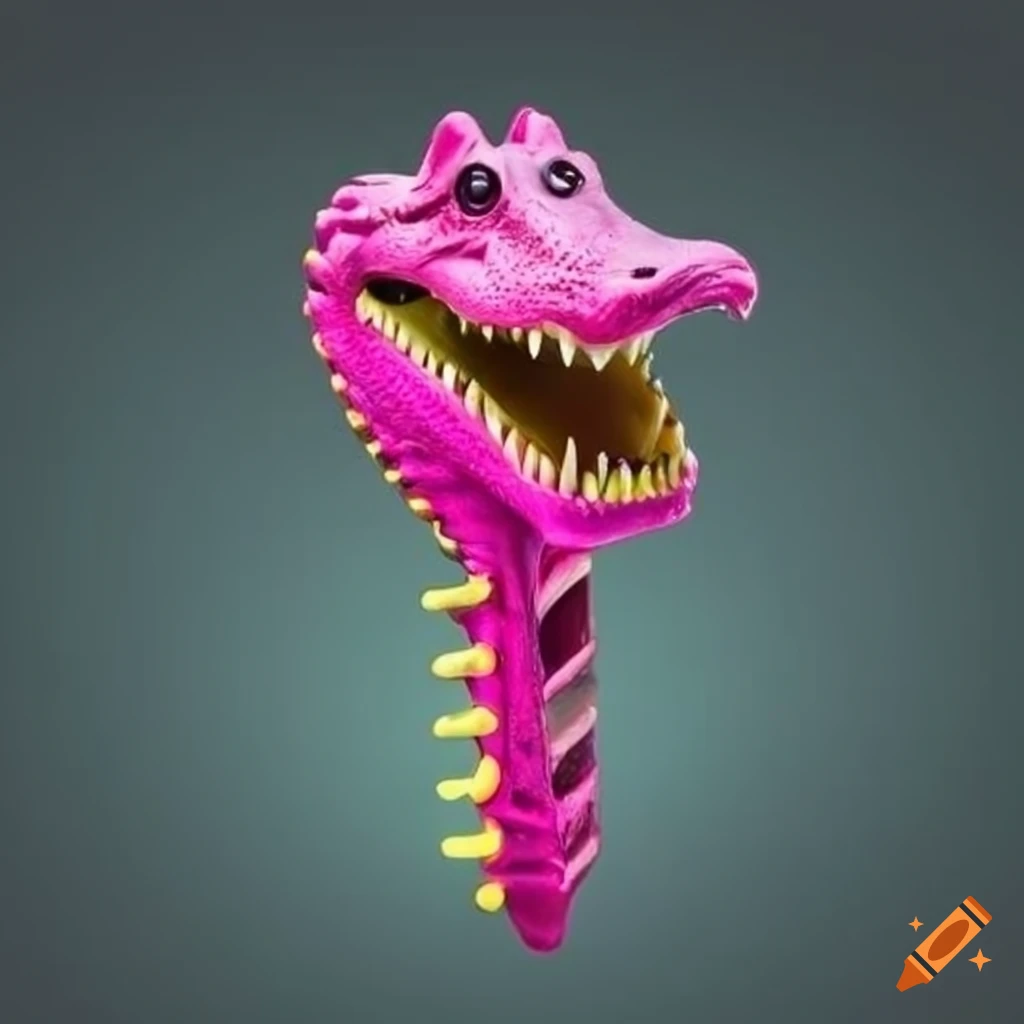 Realistic pink crocodile head shaped ranger key on Craiyon