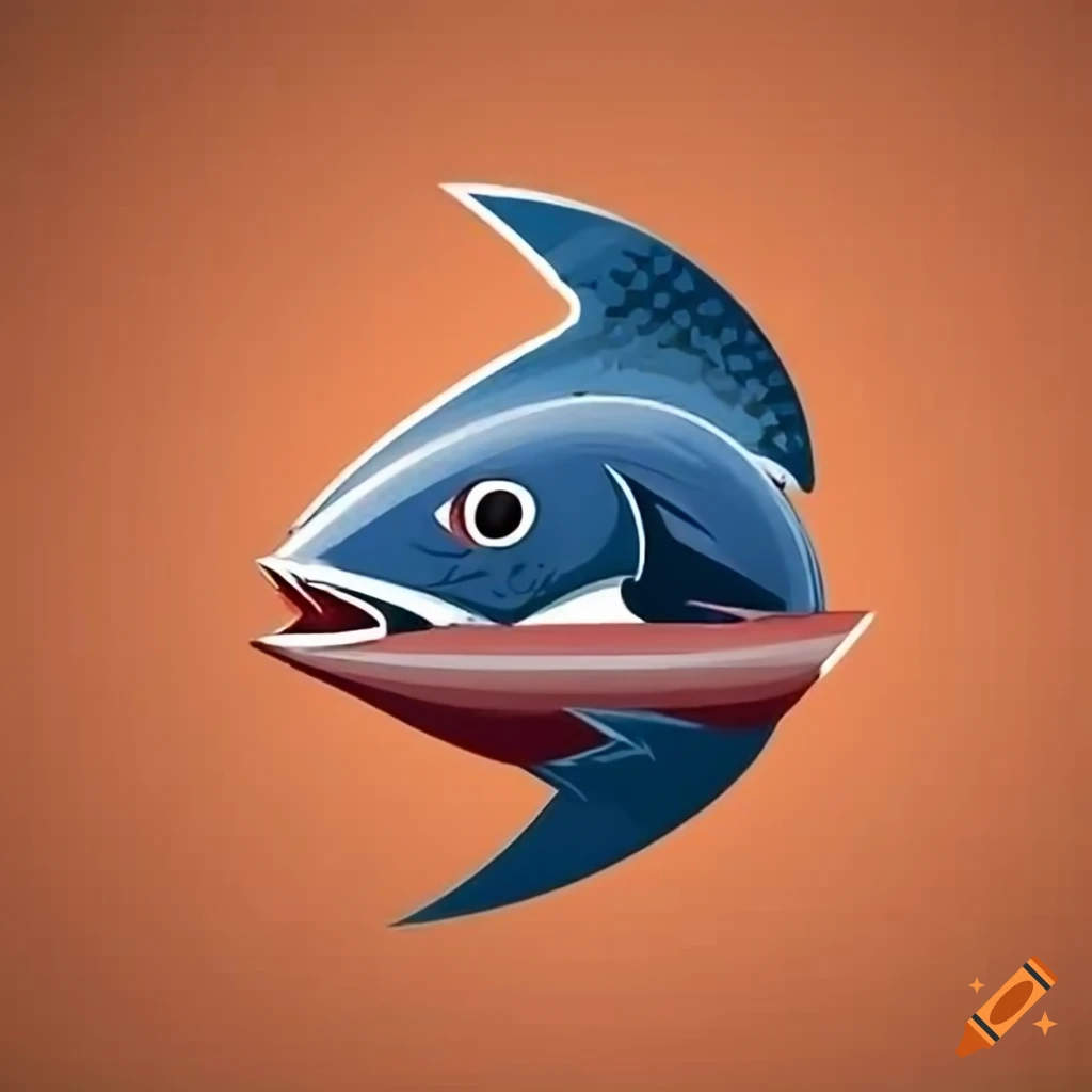 Fish American football team logo on Craiyon