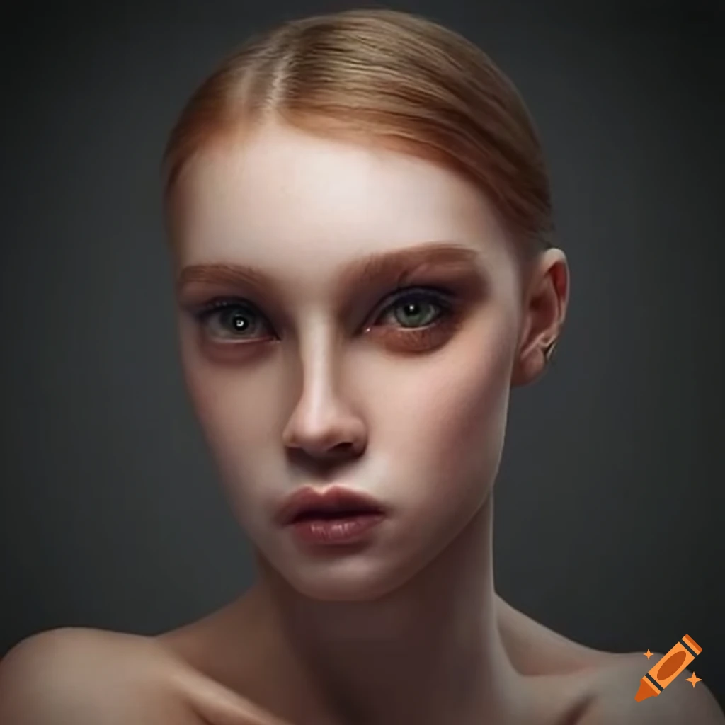 Realistic human portrait on Craiyon