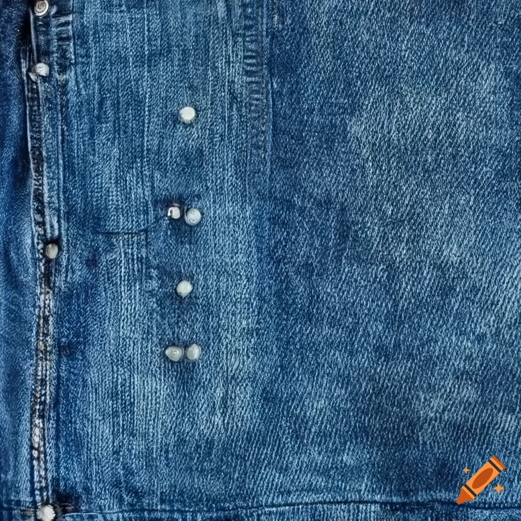 Denim jacket texture with elderflowers sprinkled in on Craiyon