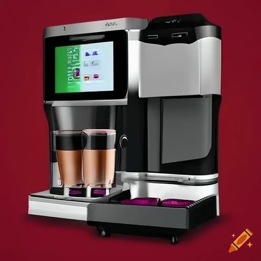 Design ideas for a modern and colorful protein shake machine on Craiyon