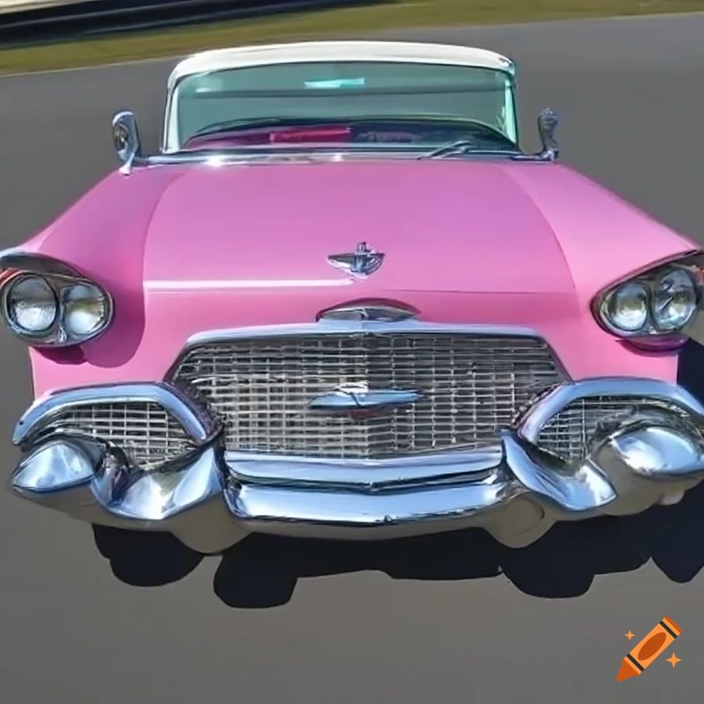 Wario's unique blend car design in purplish pink color on Craiyon