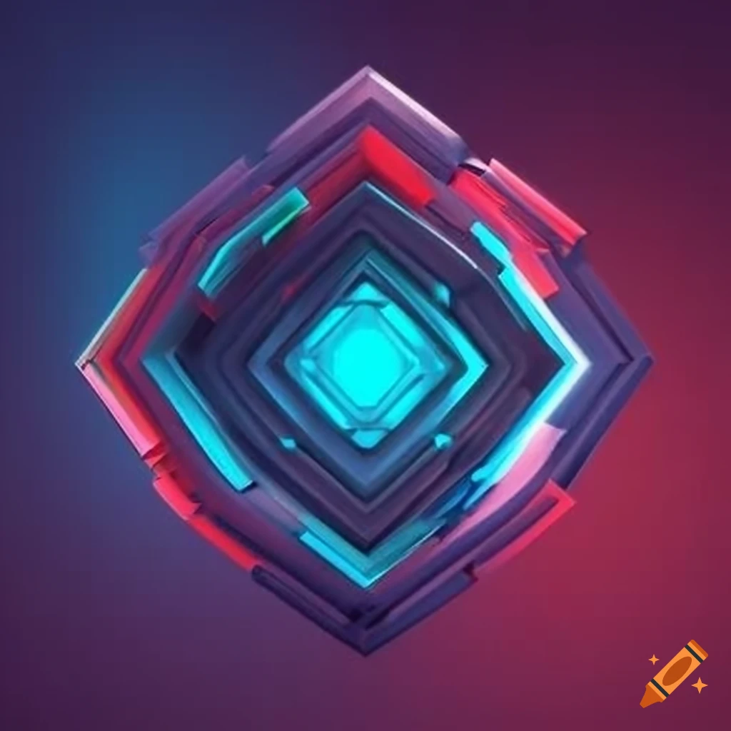 HEXAD logo with a futuristic and technological design on Craiyon