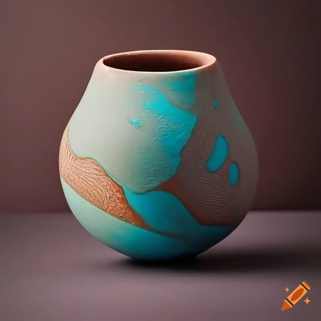 Exquisite earth-tone pottery with intricate organic shapes and unique ...