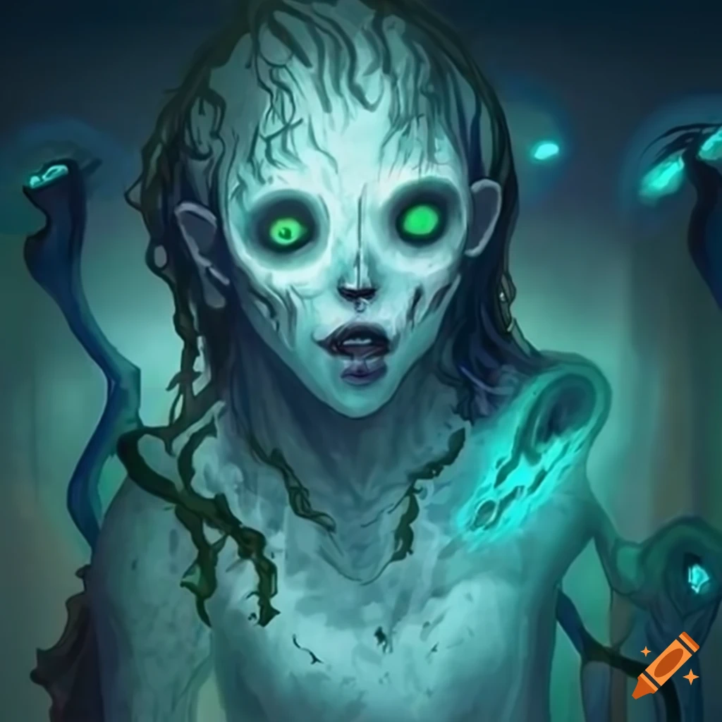 Fantasy creature known as a poolhusk born of necromancy and elemental ...