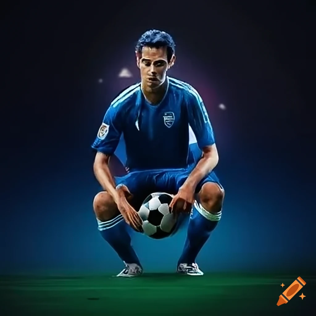 Professional soccer player financial evolution graph on Craiyon