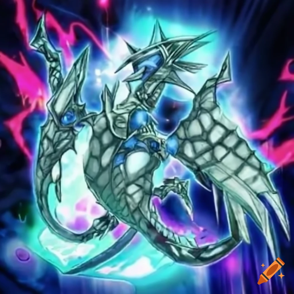 YuGiOh card art of Shining Brilliant Diamond Nucleus Dragon on Craiyon