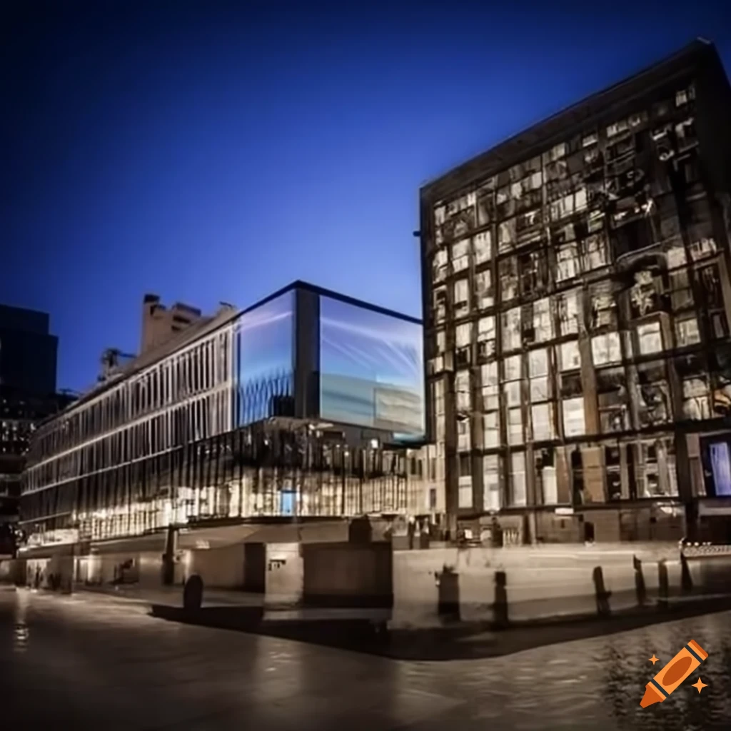 Modern architectural design of a city hall with a sense of lightness ...