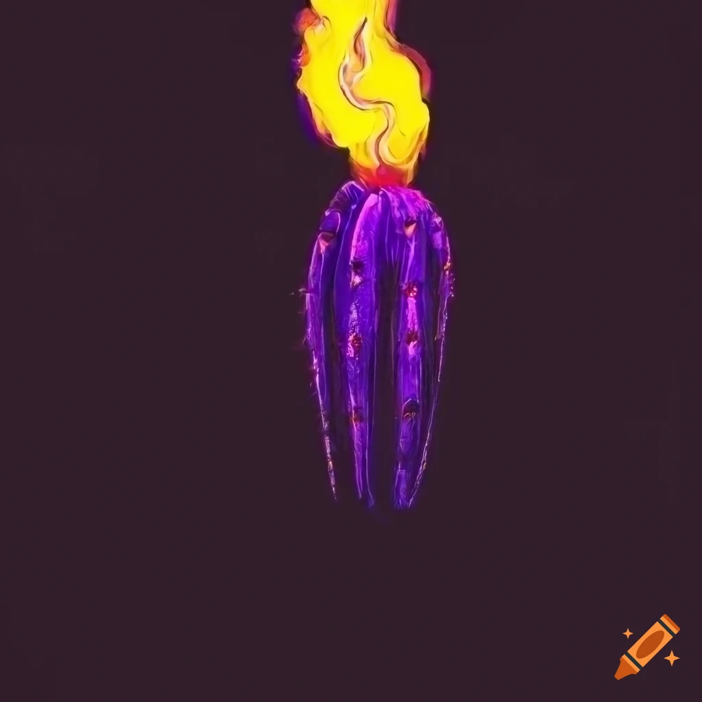 Dark wallpaper featuring Peruvian torch cactus with purple lighting on ...