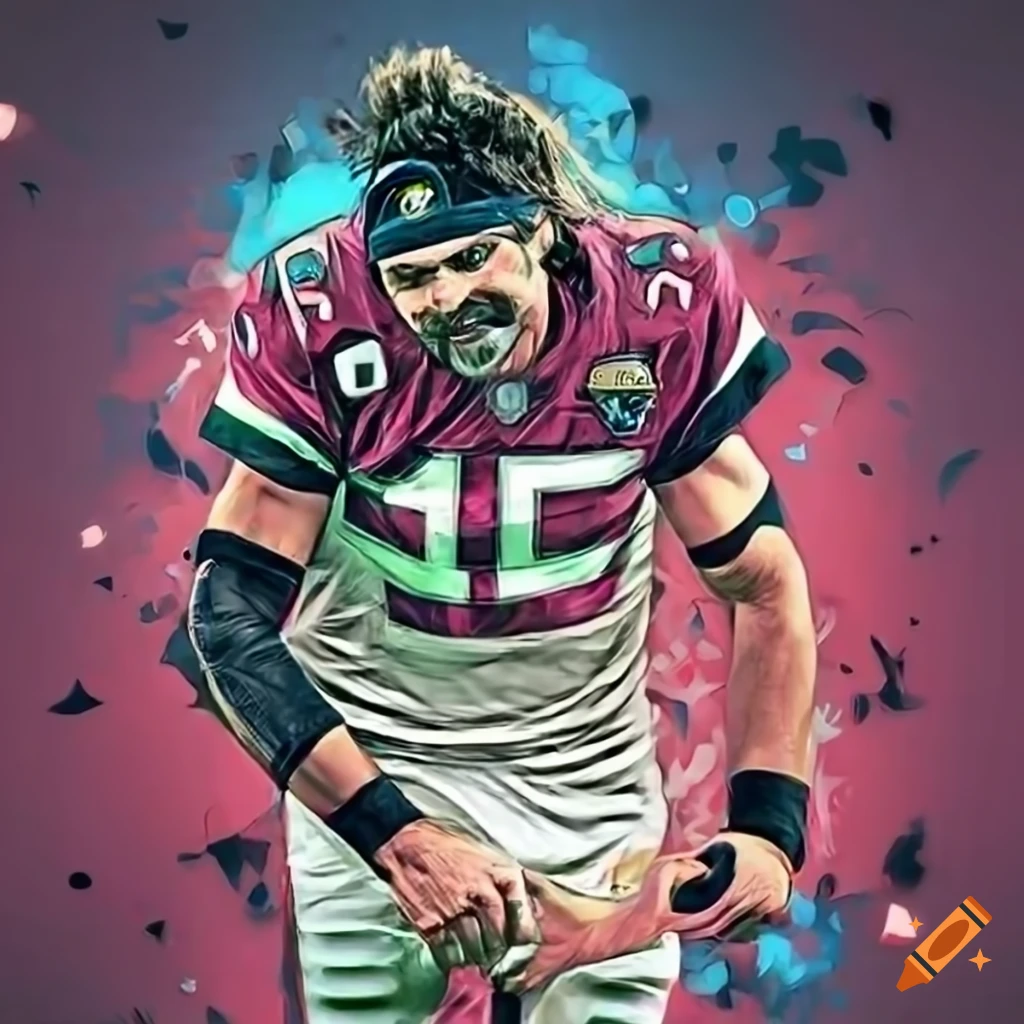 Digital art of nfl quarterback gardner minshew throwing his stylish ...