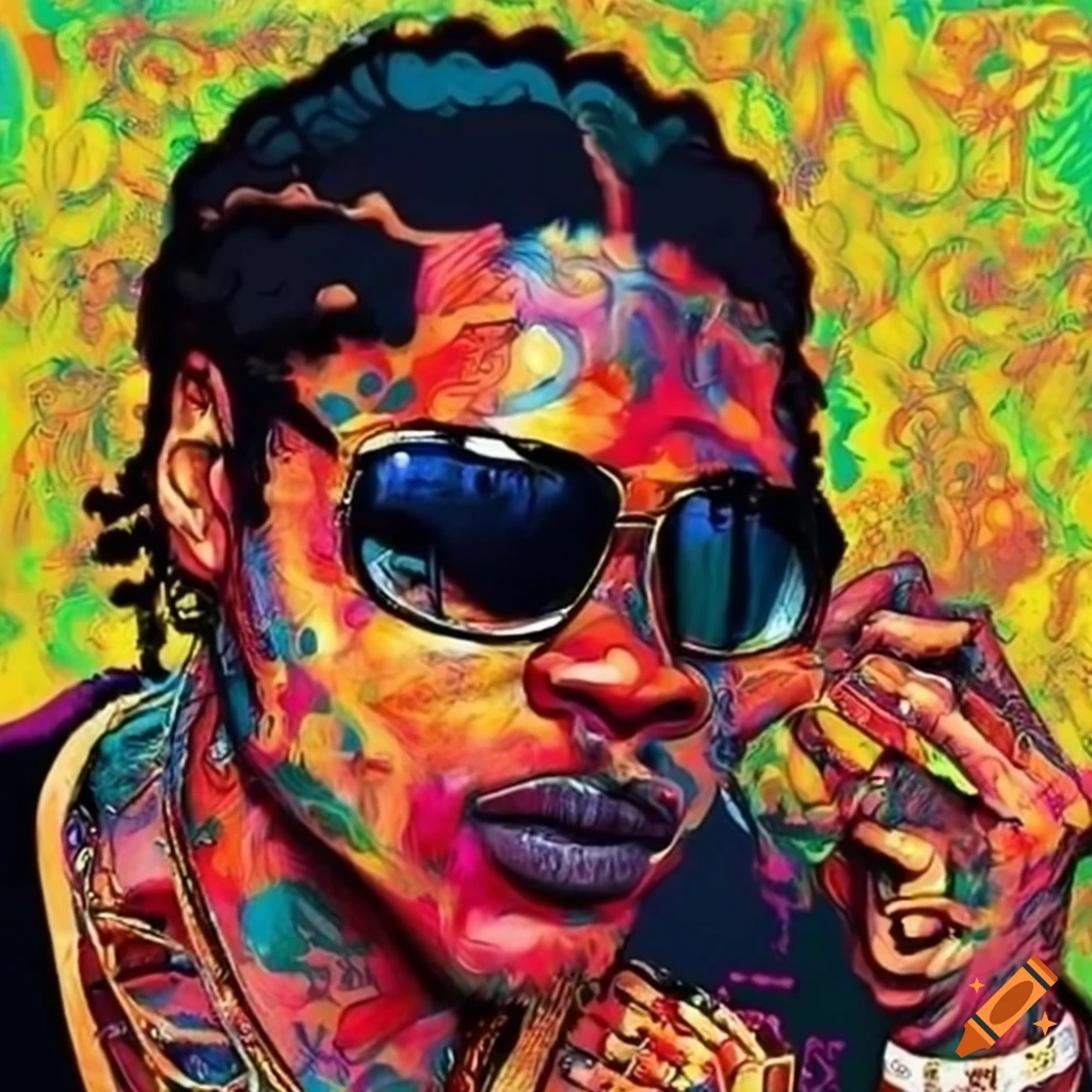 Artistic portrayal of reggae artist Vybz Kartel on Craiyon