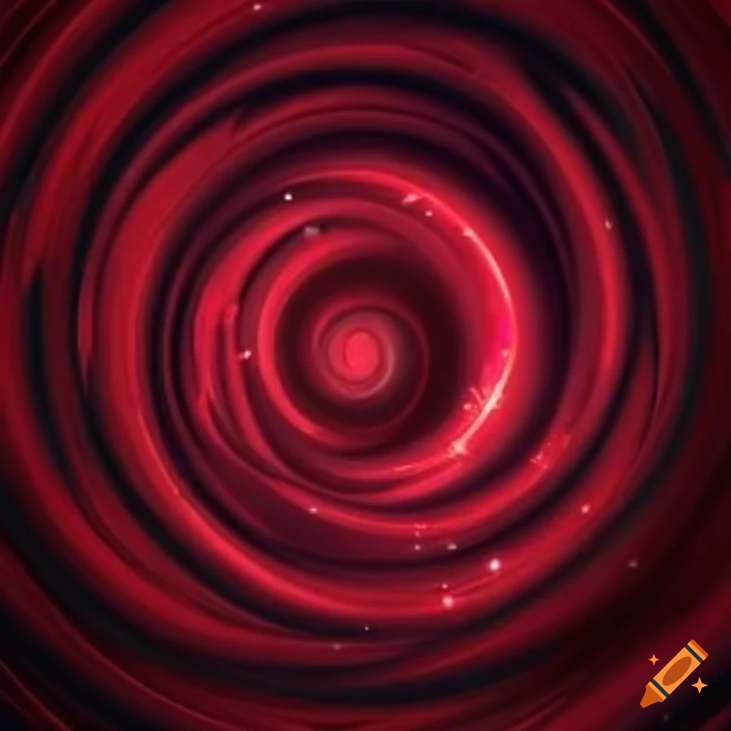 Ruby red whirlpool on transparent background in video game style on Craiyon