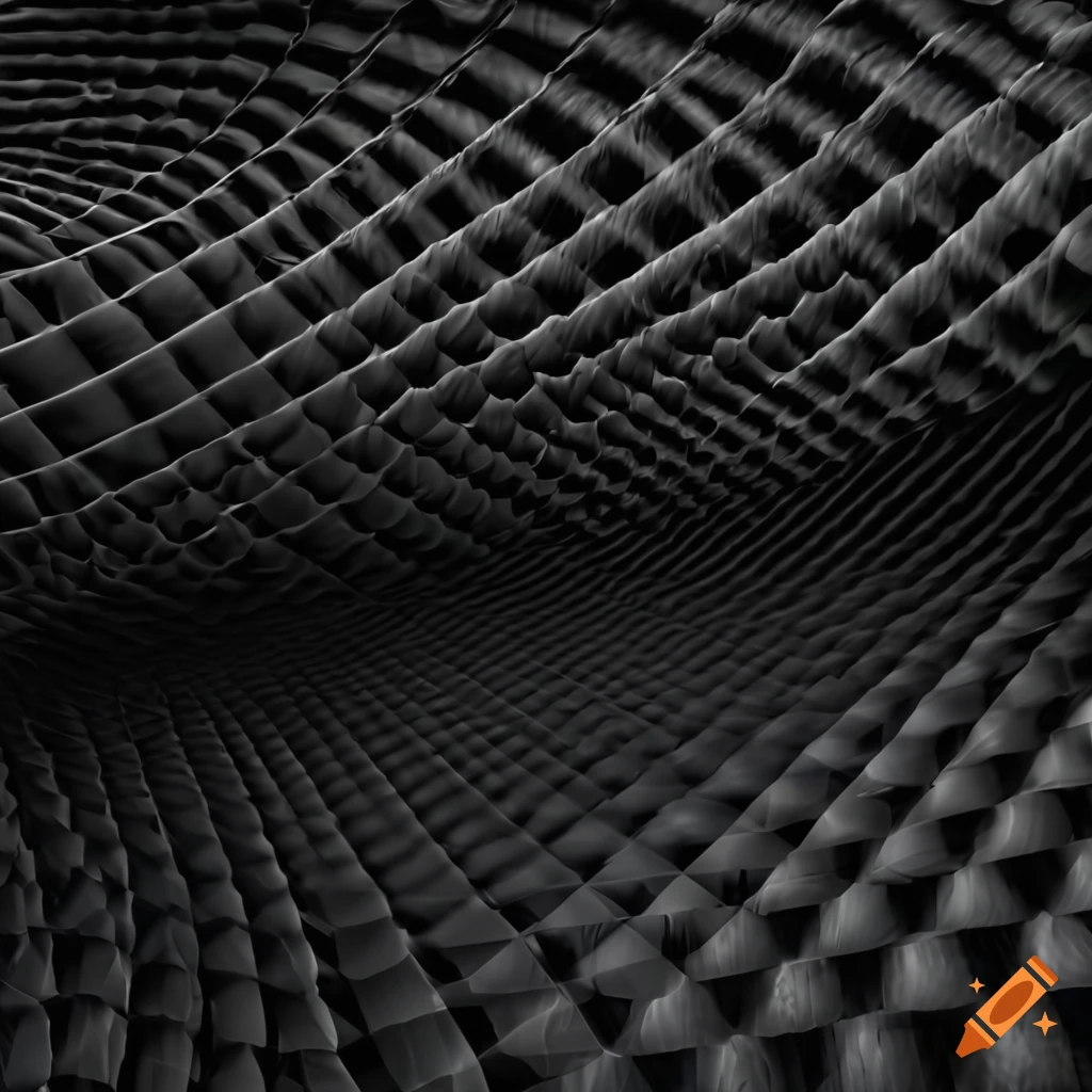 Detailed 3D rendering of a carbon fiber composite structure with layers ...