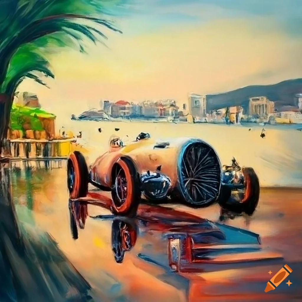 1936 Monaco Grand Prix Mercedes Benz Carraciola in the rain, inspired ...