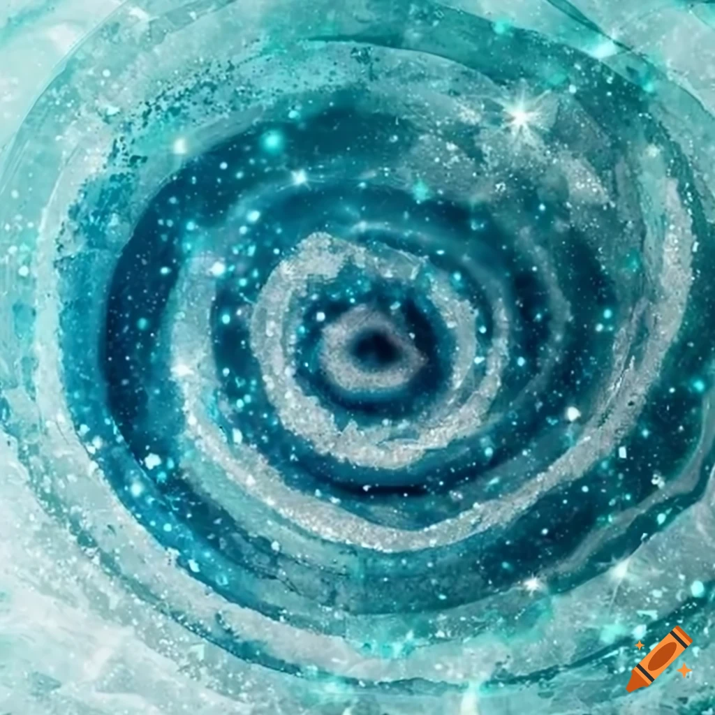 Aqua blue whirlpool on transparent background in video game style on ...