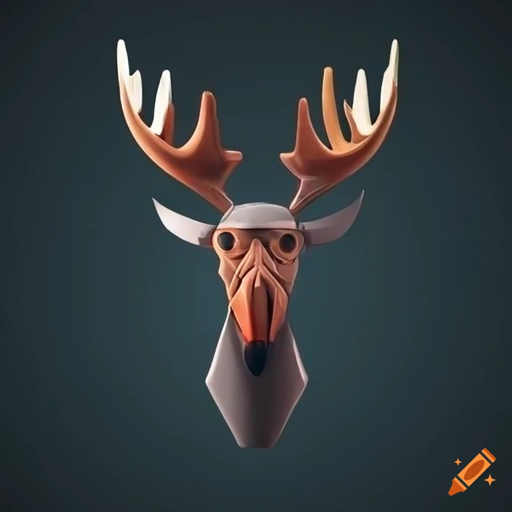 Stylized minimalist moose design from a nature-inspired brand on Craiyon