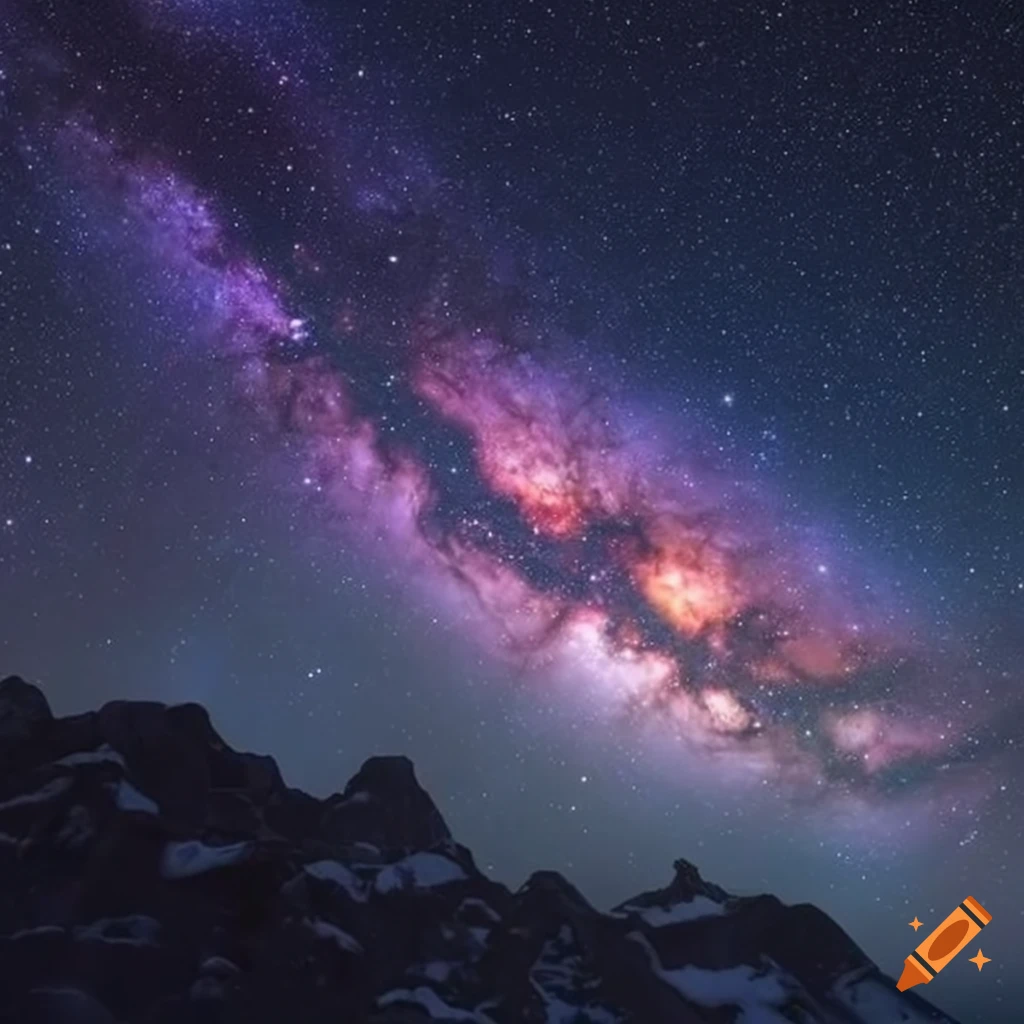 Resting spot surrounded by cold stars in a warm galaxy on Craiyon