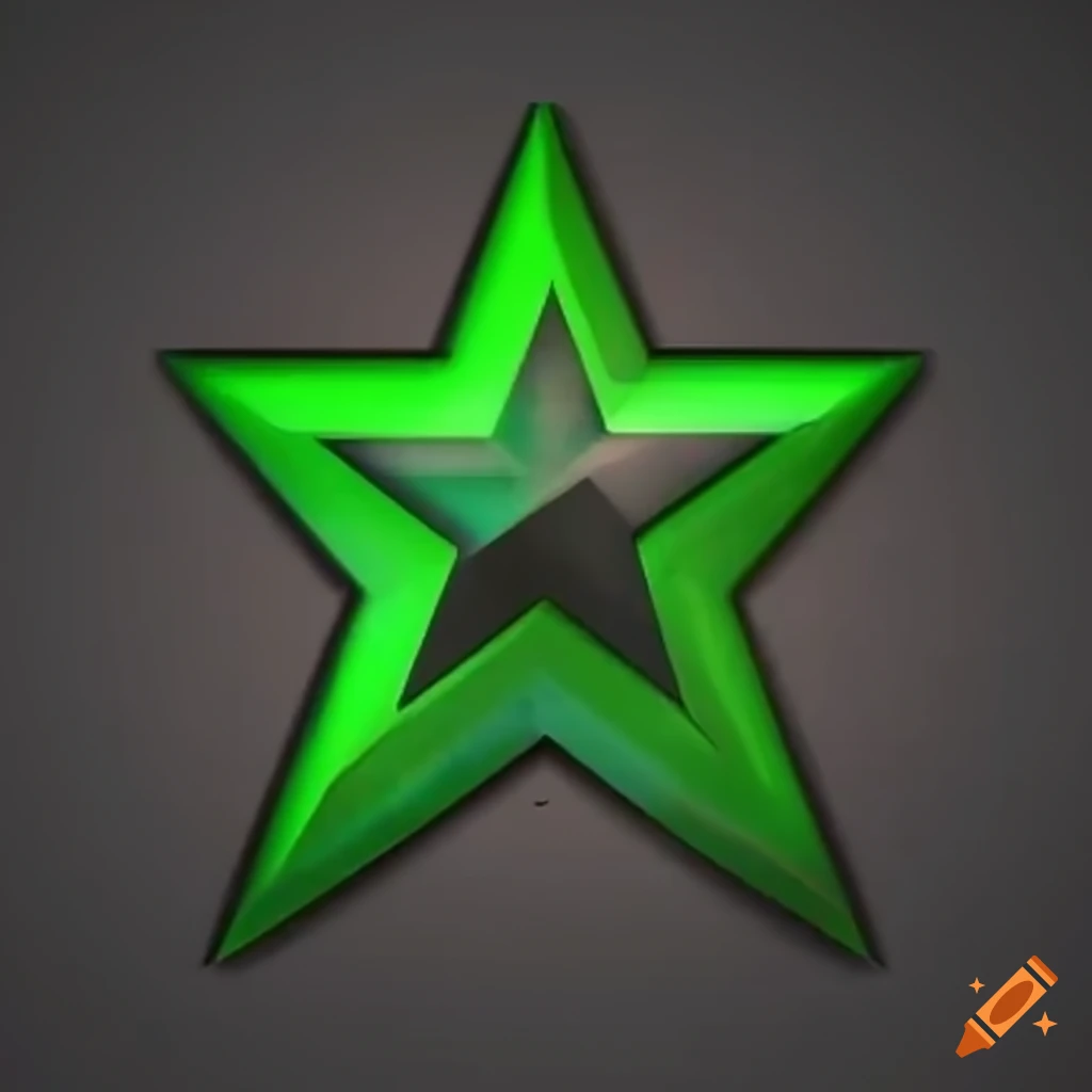 CS:GO insignia with green star in zion design on Craiyon