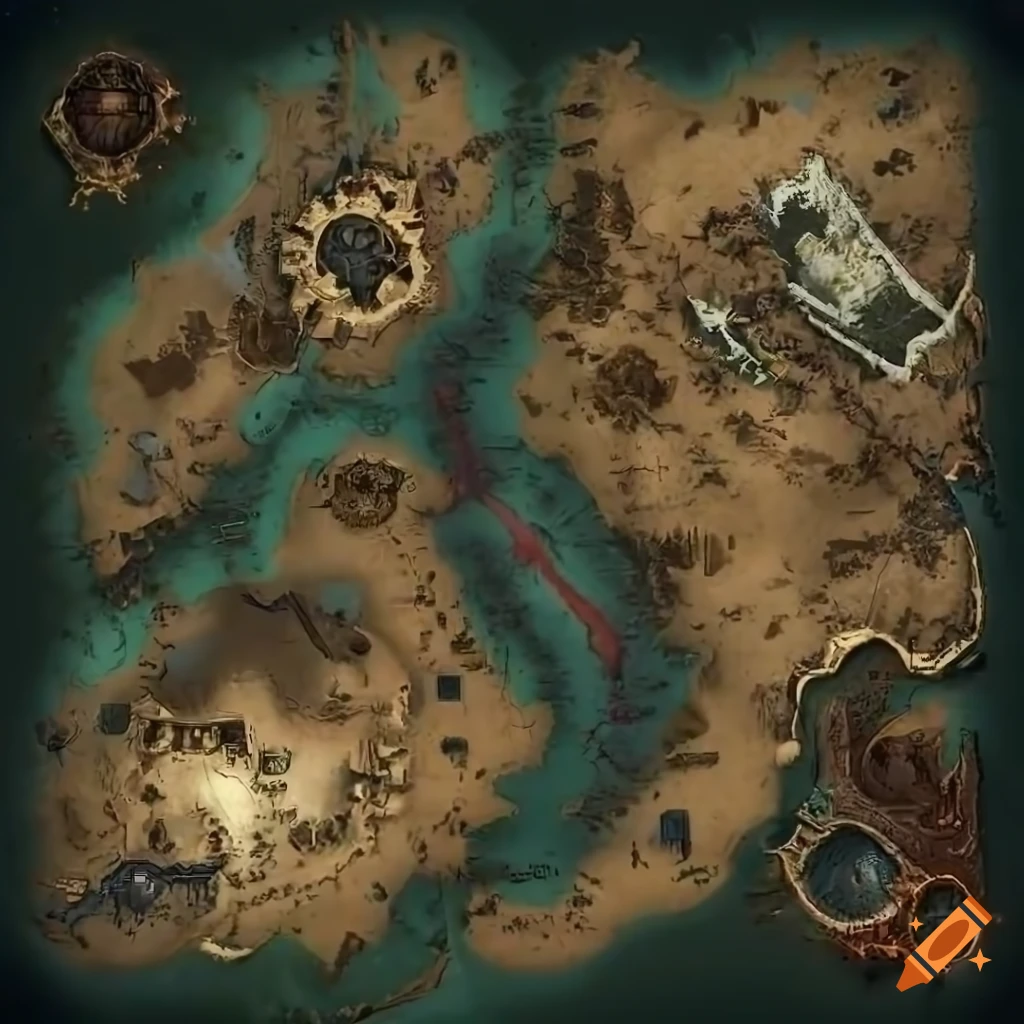 Detailed Warhammer 40k corrupted country map with regions, towns ...