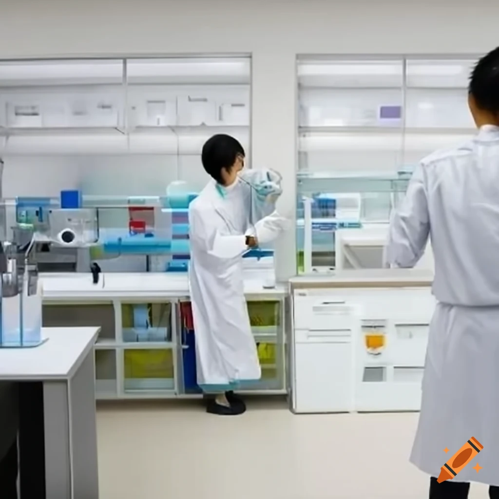 Modern and beautifully designed chemical laboratory in an office ...