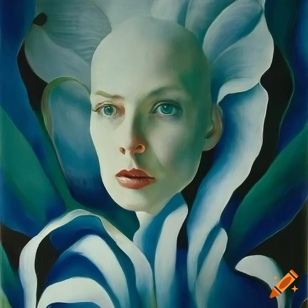 Fascinating art fusion of figurative portraits and flowers, woman ...