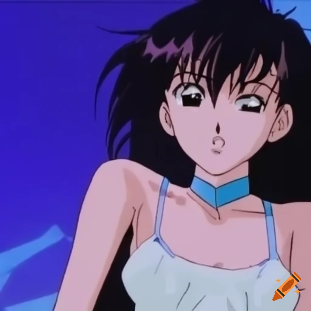 90s anime black and blue ice queen diva girl transformation screenshot ...