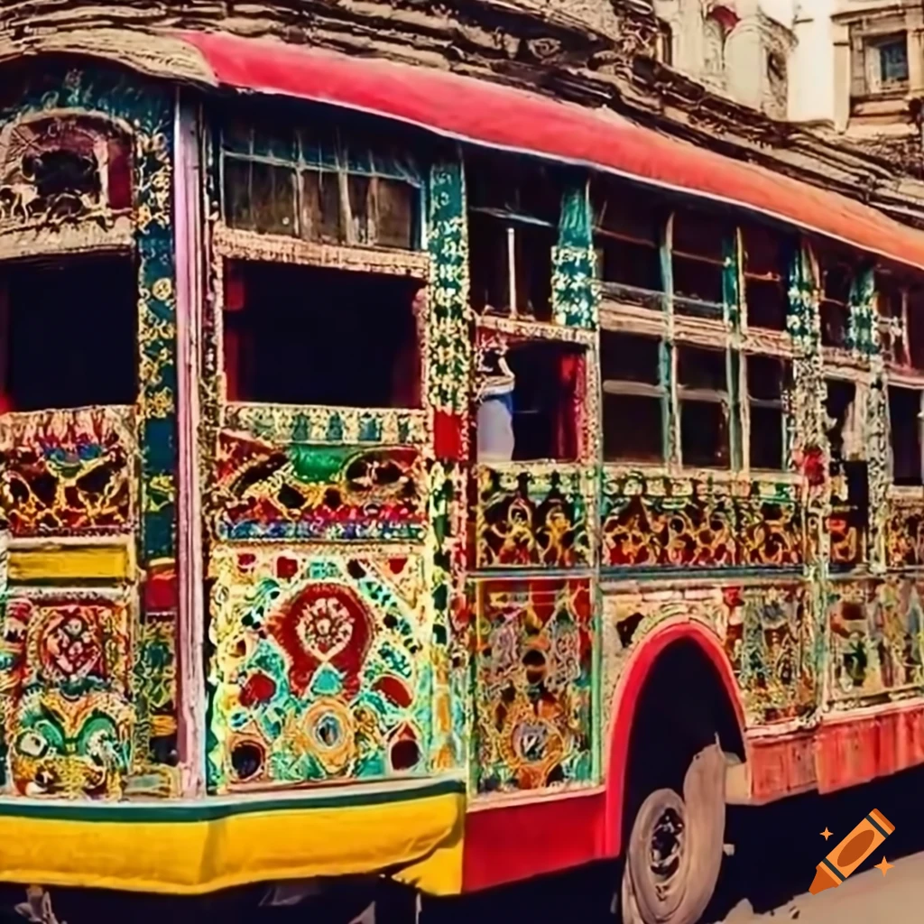 Ac electric buses with intricate art in a mughal era-inspired setting ...