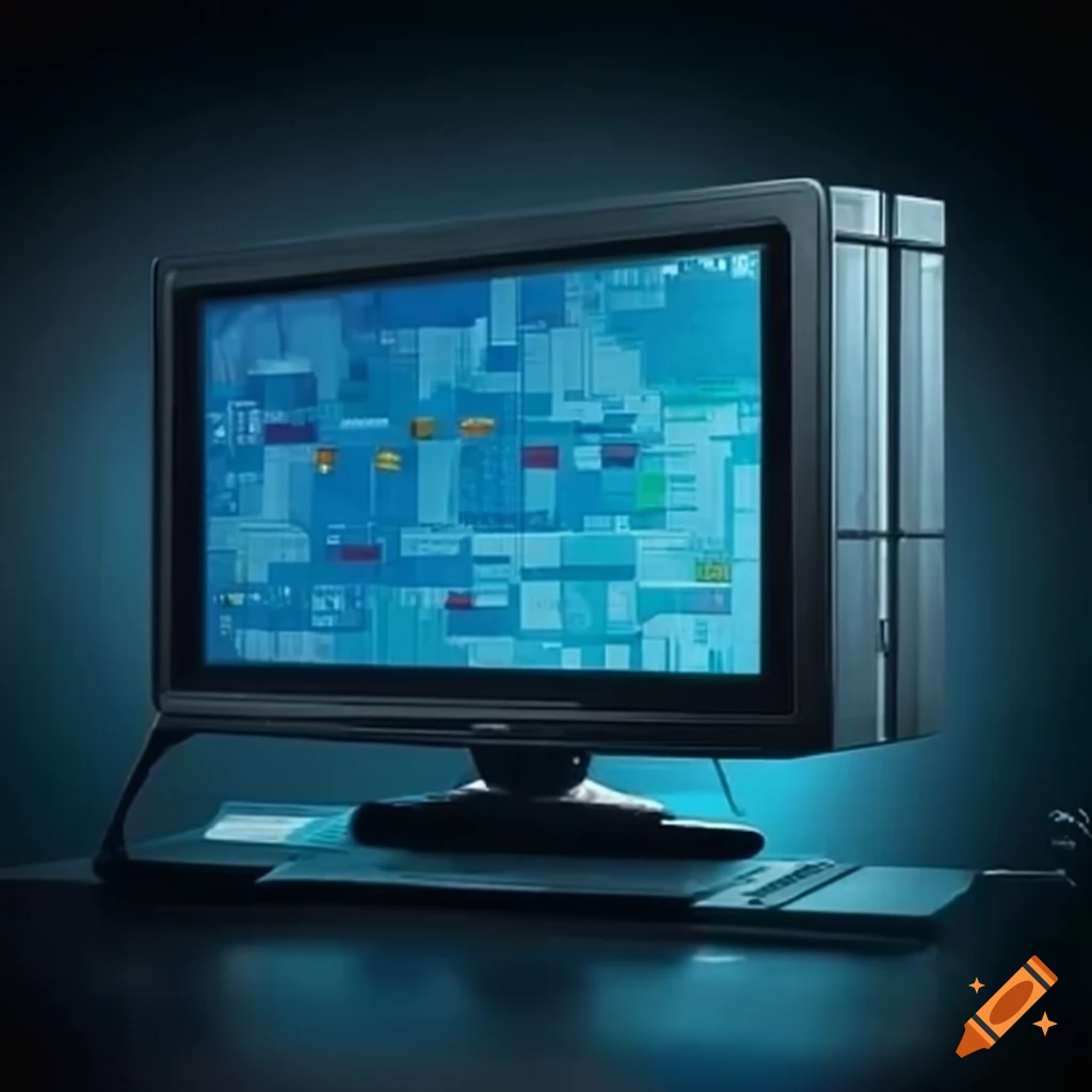 Digital information screen on Craiyon