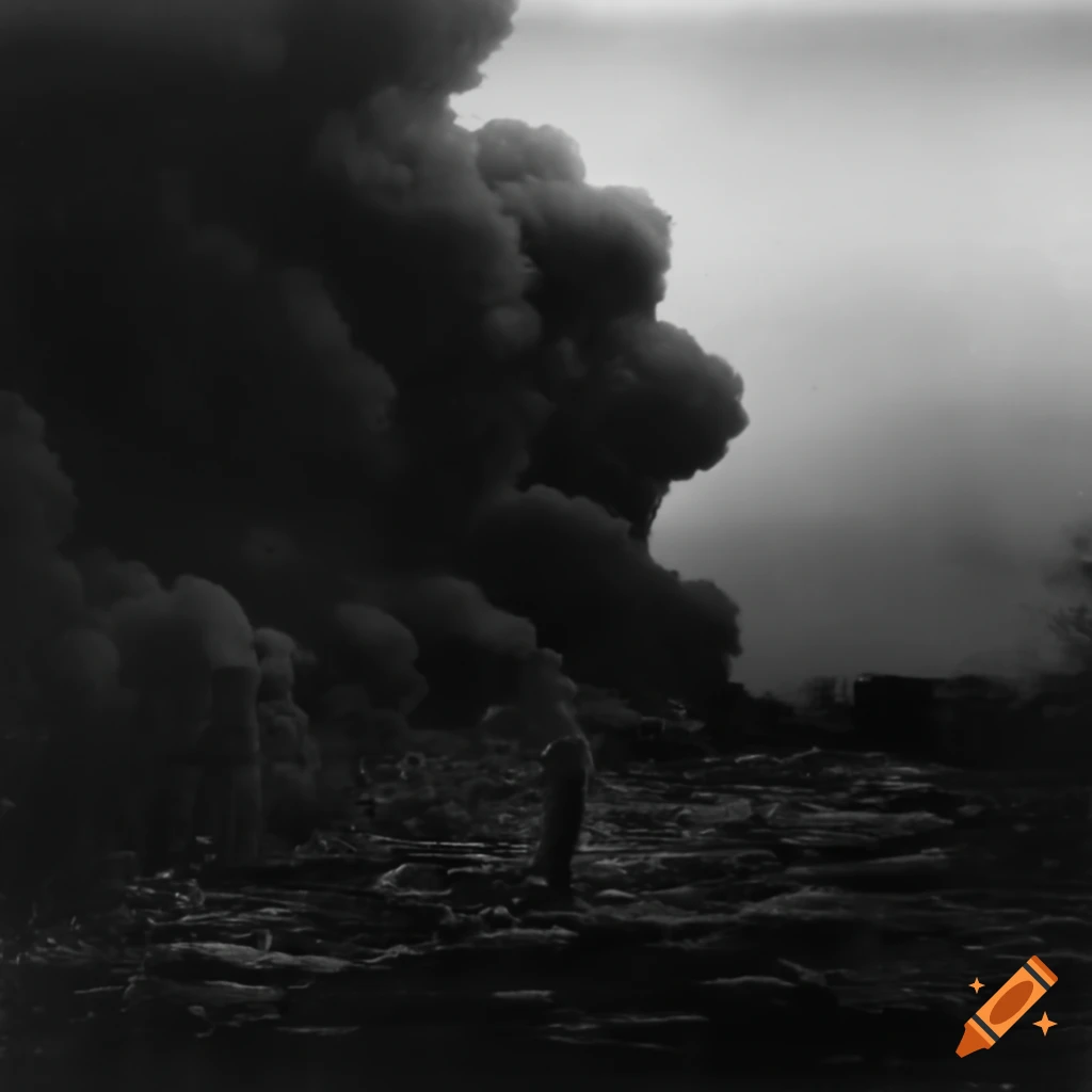 Haunting post-nuclear bomb scene in japan during the 1940s on Craiyon