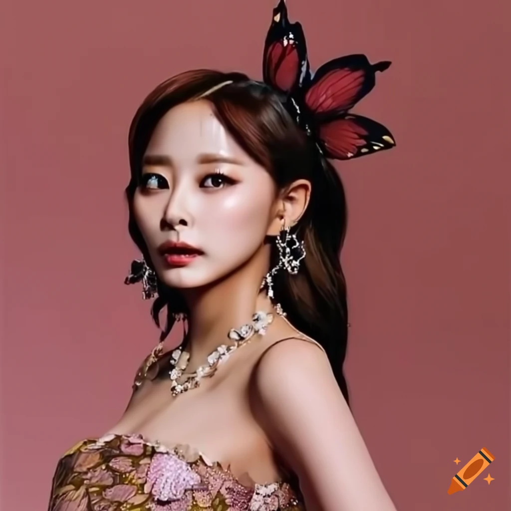 TWICE Tzuyu in MET Gala Rebirth and Renewal inspired outfit on Craiyon