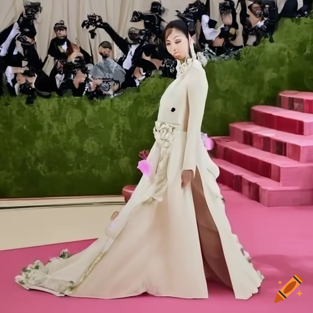 TWICE Tzuyu in MET GALA 'Pollination' outfit on Craiyon