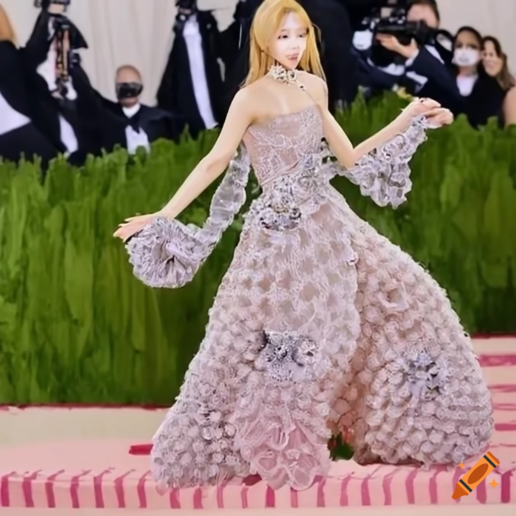 Twice tzuyu in met gala 'pollination' outfit on Craiyon