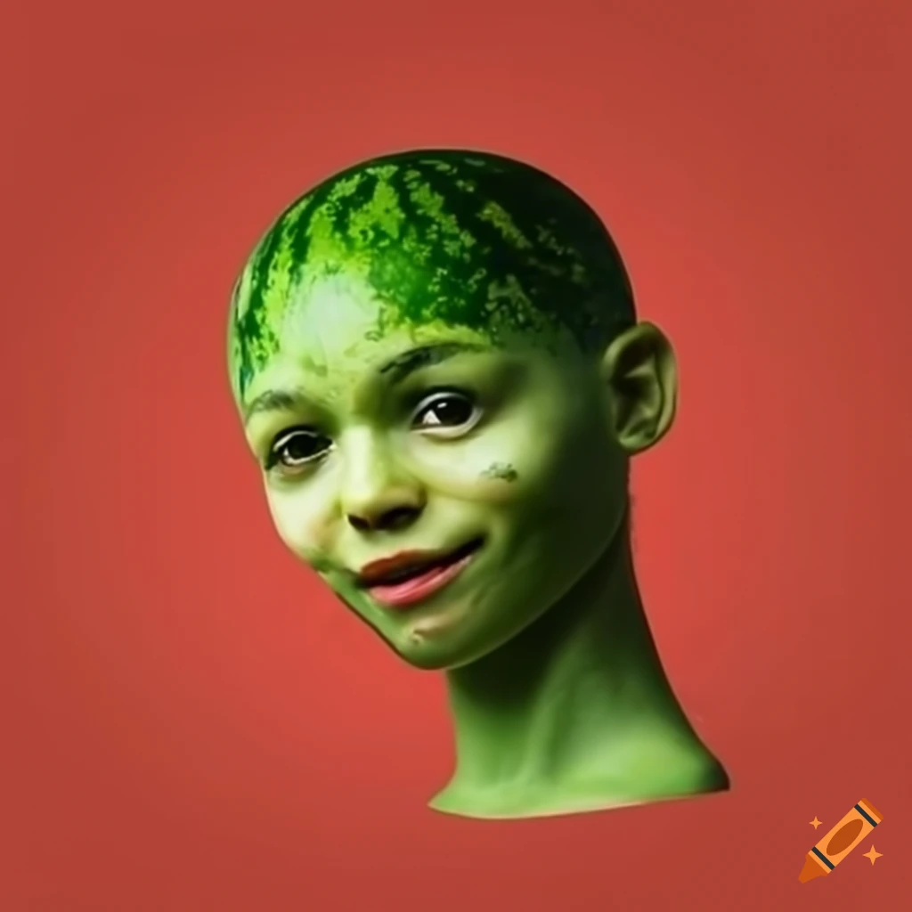 Human morphing into a watermelon on Craiyon