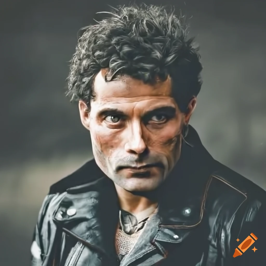 Punk rocker with mohawk hairstyle and leather outfit on Craiyon