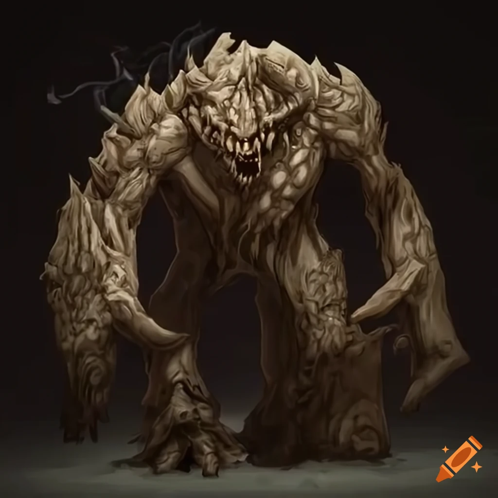 Undead earth elemental creature on Craiyon