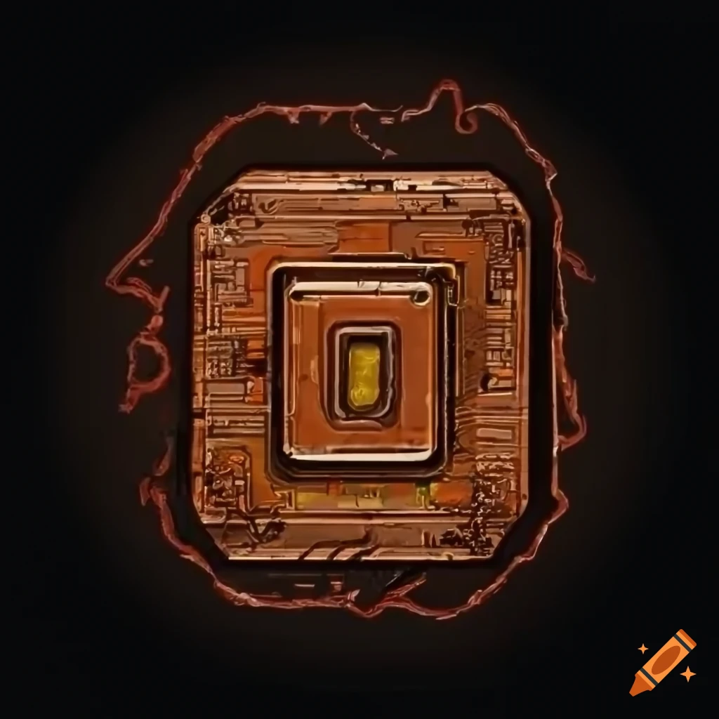 CPU GPU FPGA icons logos in a post-apocalyptic style on Craiyon