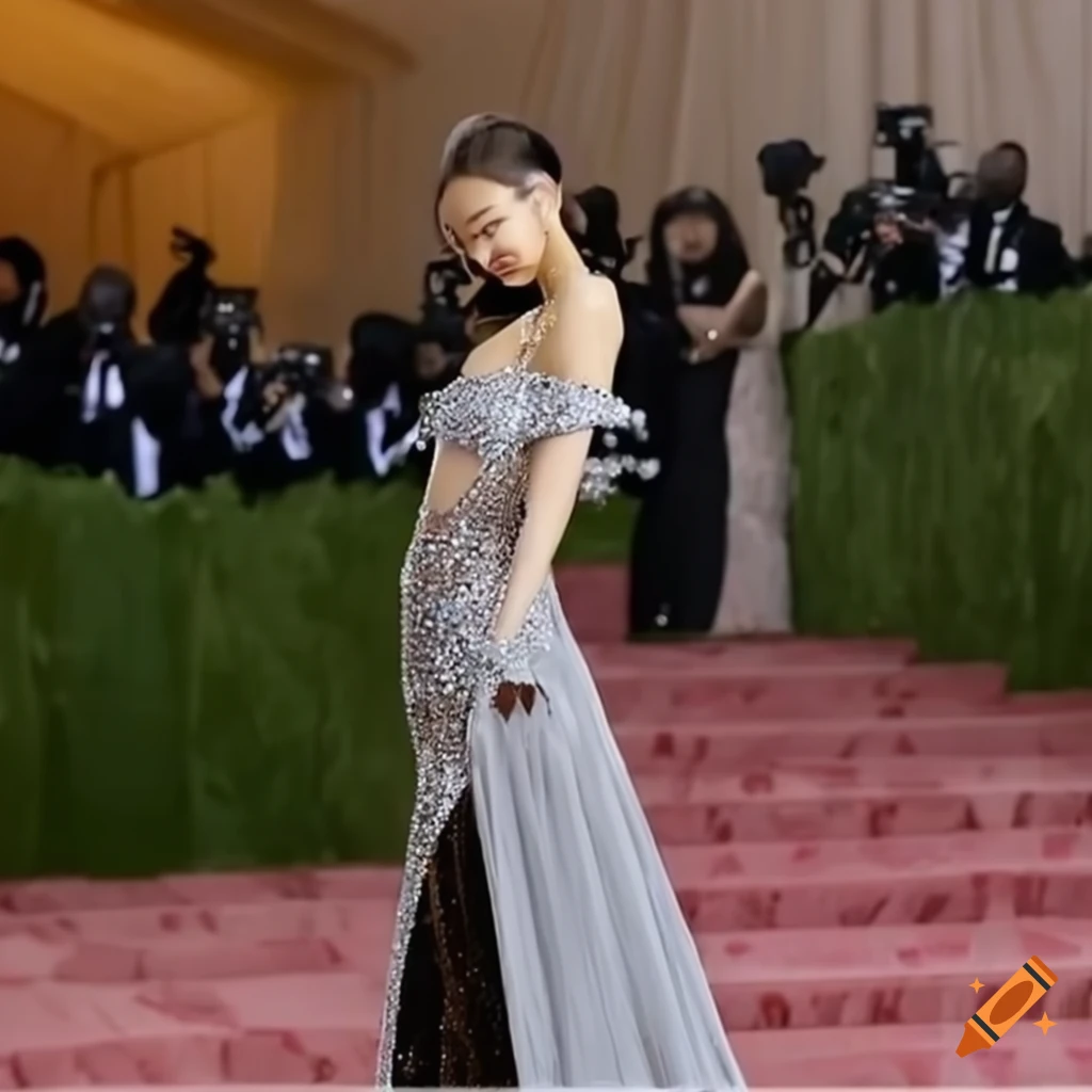 Blackpink jennie in met gala outfit inspired by the gambia on Craiyon