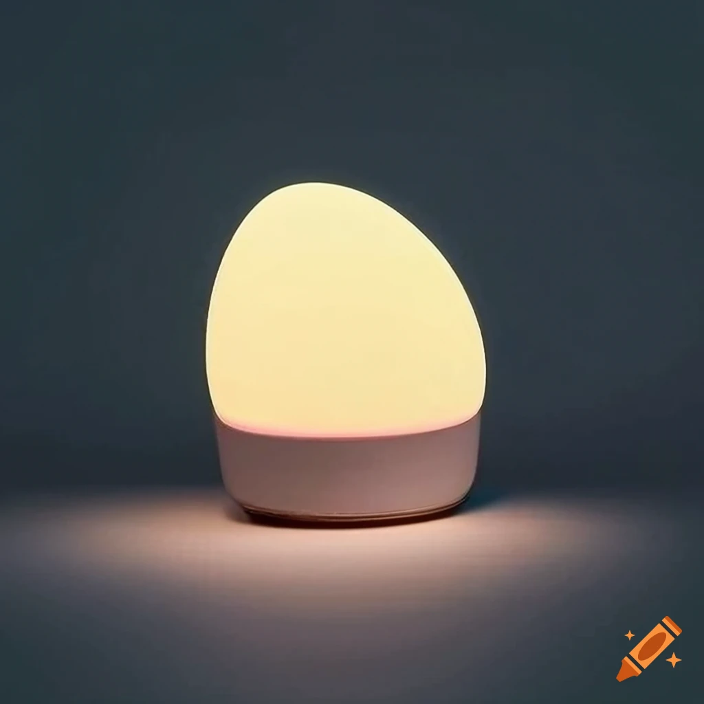 EcoGlow Smart Nightlight with eco-friendly bamboo shell emitting warm ...