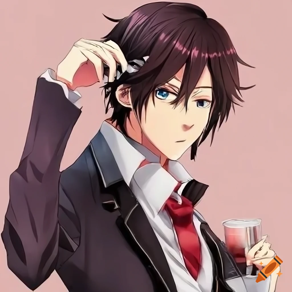 Anime butler character on Craiyon