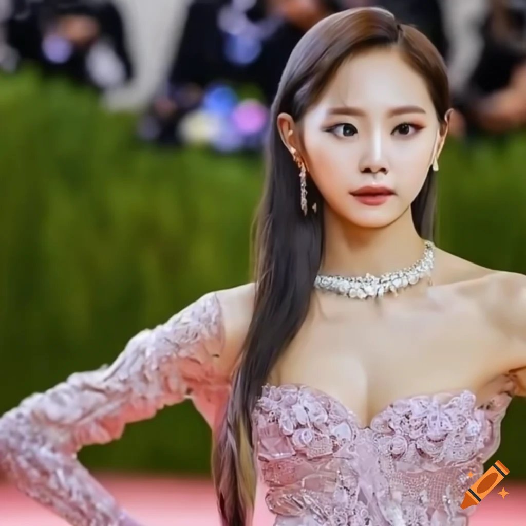 Twice tzuyu in met gala rebirth and renewal inspired outfit on Craiyon