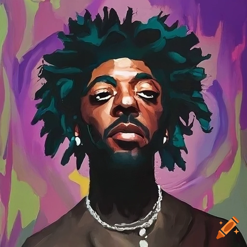 Brent faiyaz painting on Craiyon