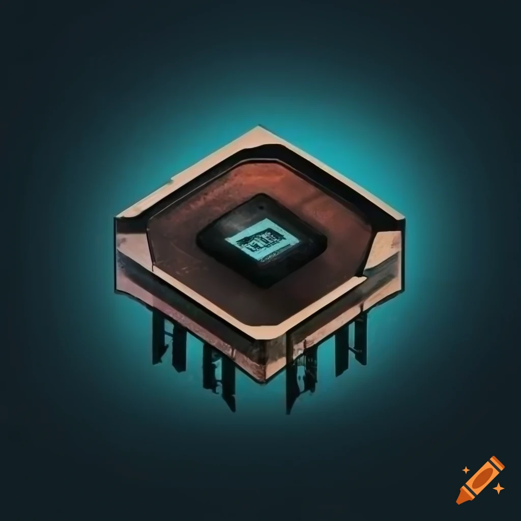 Post Apocalyptic Icon Logo Image Banner With Cpu Gpu Fpga On Craiyon