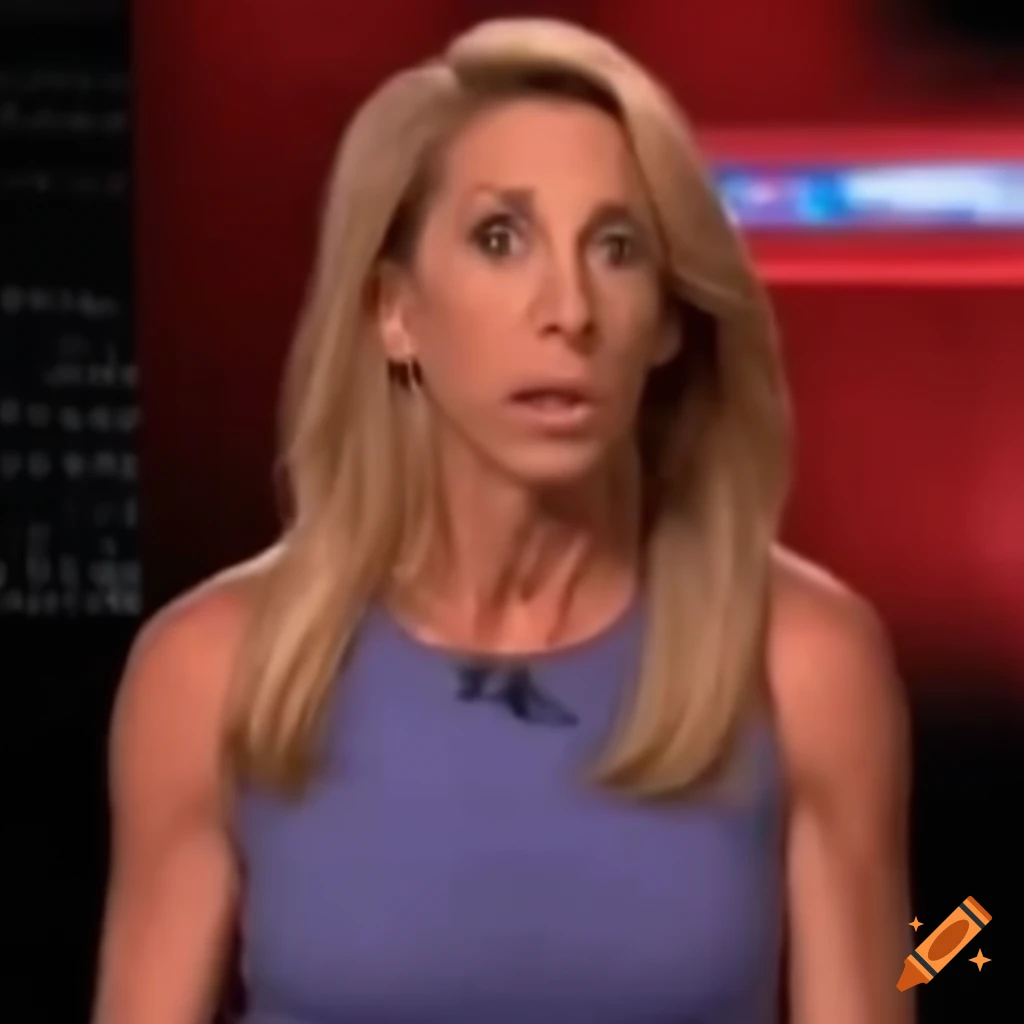 Satirical portrayal of Dana Bash on CNN on Craiyon